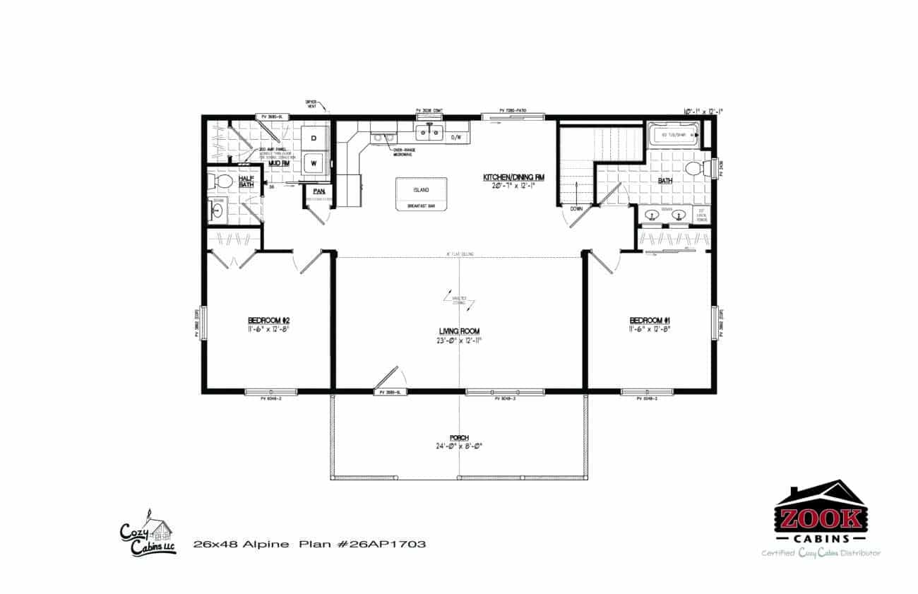 2023 Alpine Prefab Log Cabins - Log Cabin Home - Zook Cabins
