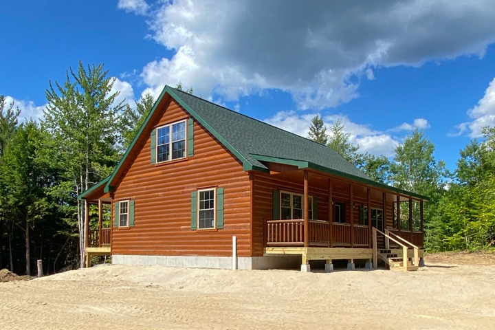 28x40 Log Home In Campton NH | Zook Cabins